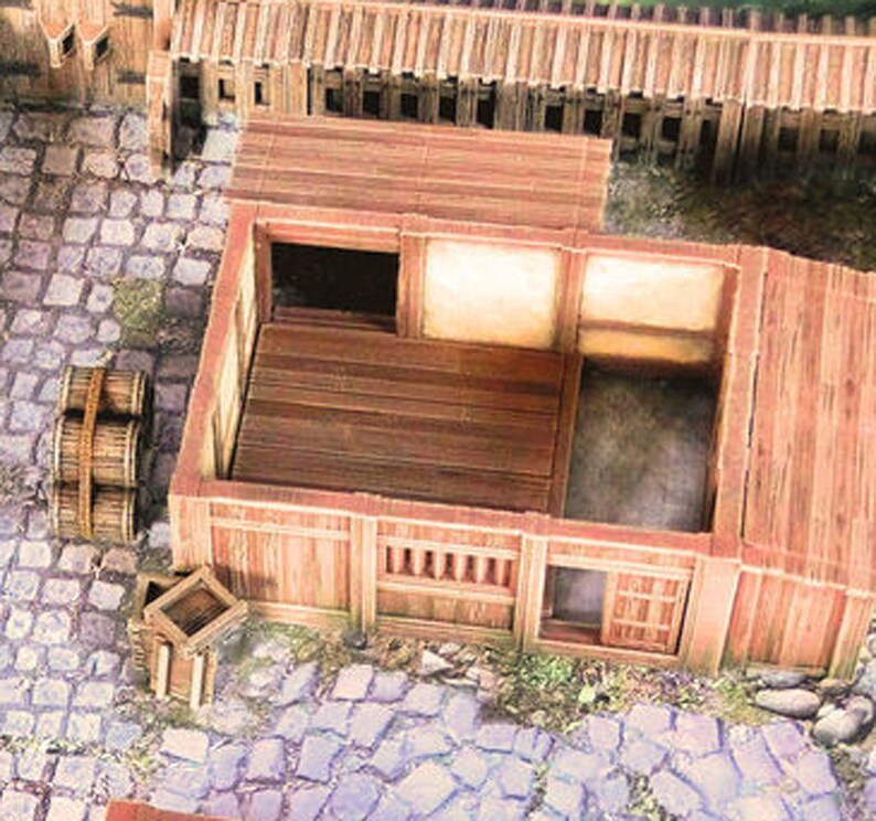 Samurai Farm House 4 Miniatures Terrain 3D Printed in 28mm Scale by 3D ...