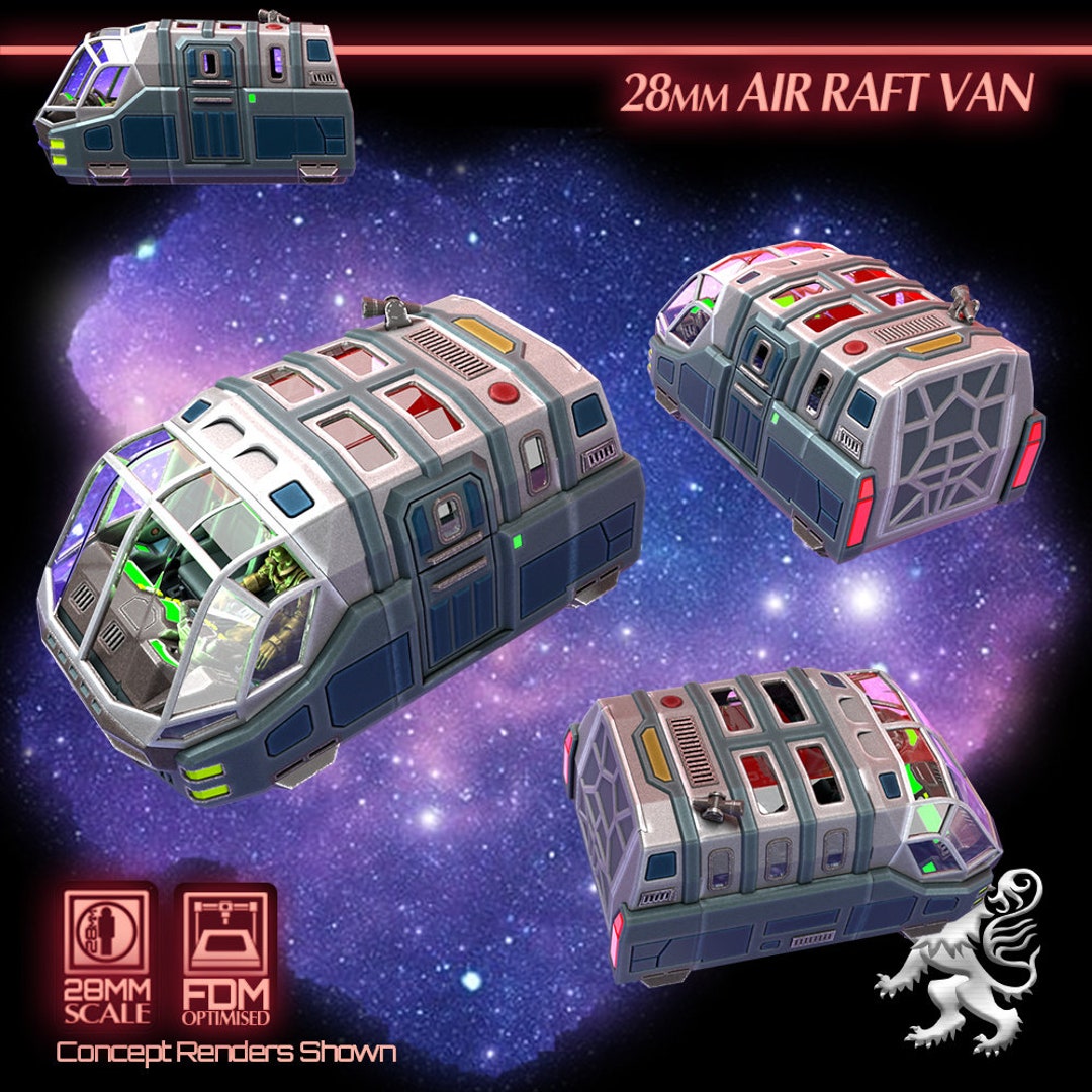 Air Raft Van Science Fiction Miniature Spaceship Terrain in 28mm by 2nd ...