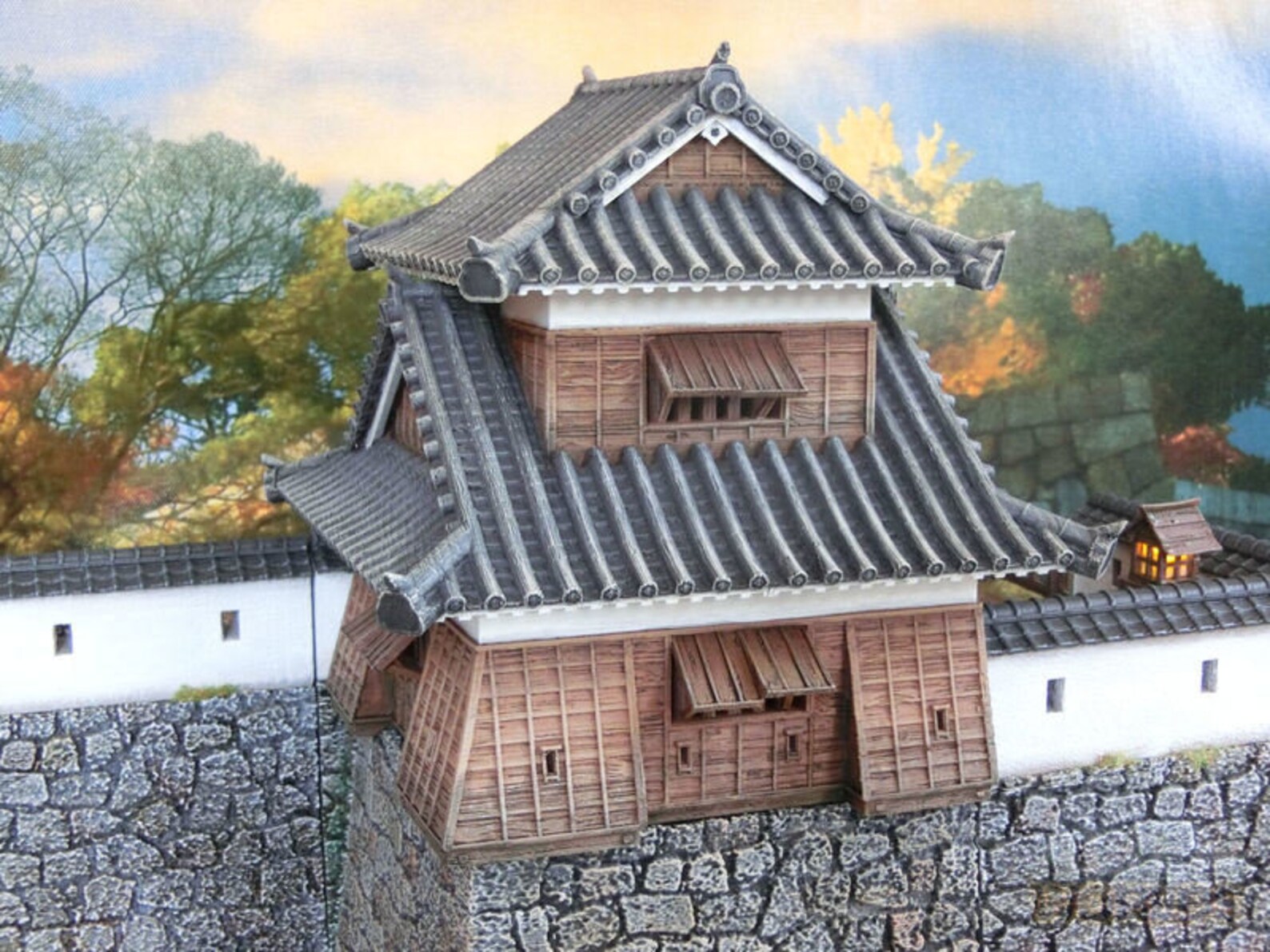 Samurai Castle Corner Tower Miniatures Terrain 3D Printed in - Etsy
