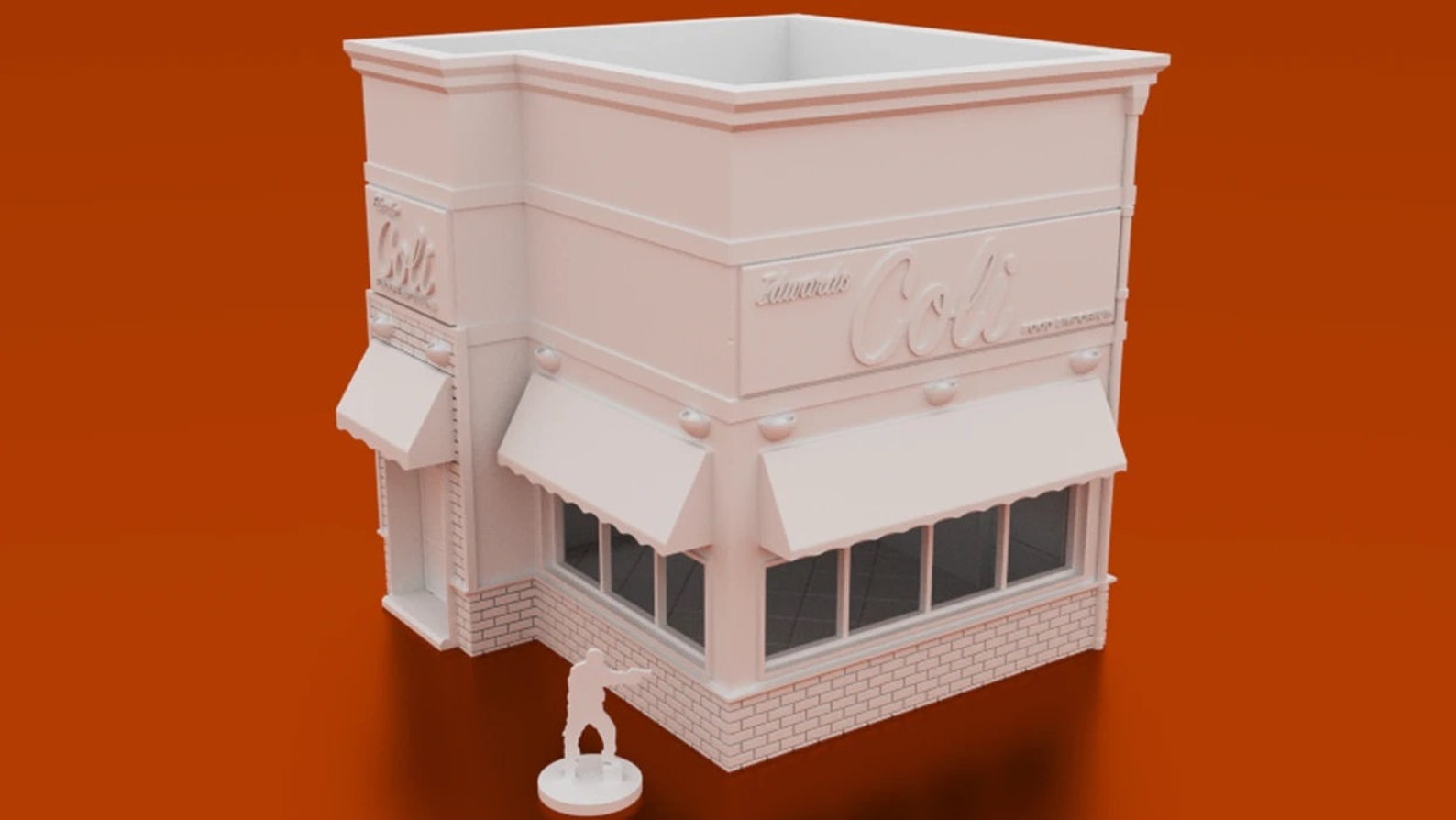 Restaurant Miniatures Terrain for Post or Zombie Apocalypse 3D Printed ...