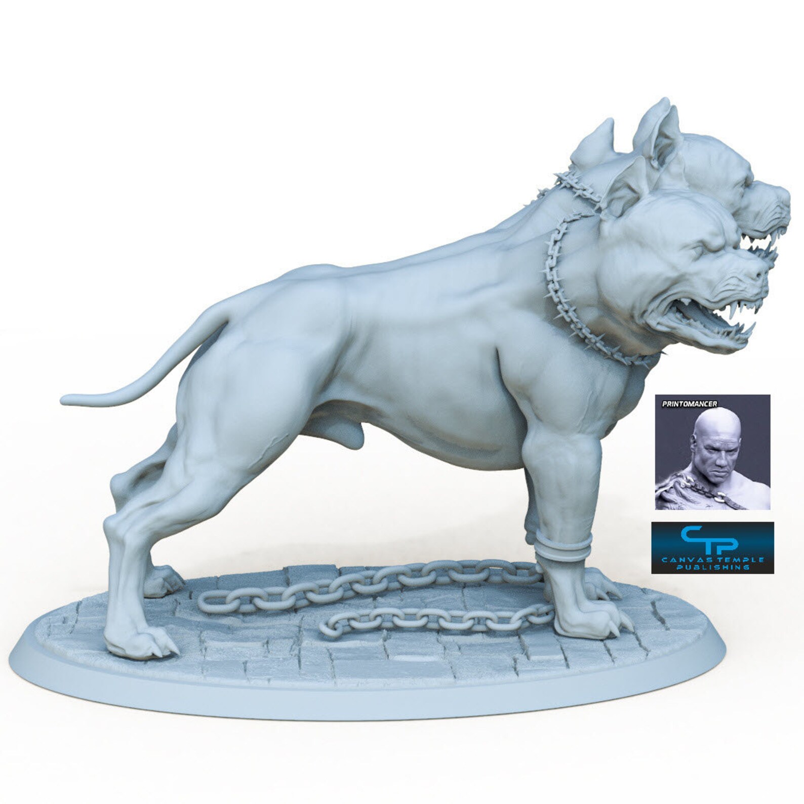 Cerberus Resin Printed Miniature or Bust in 32mm or 75mm by - Etsy