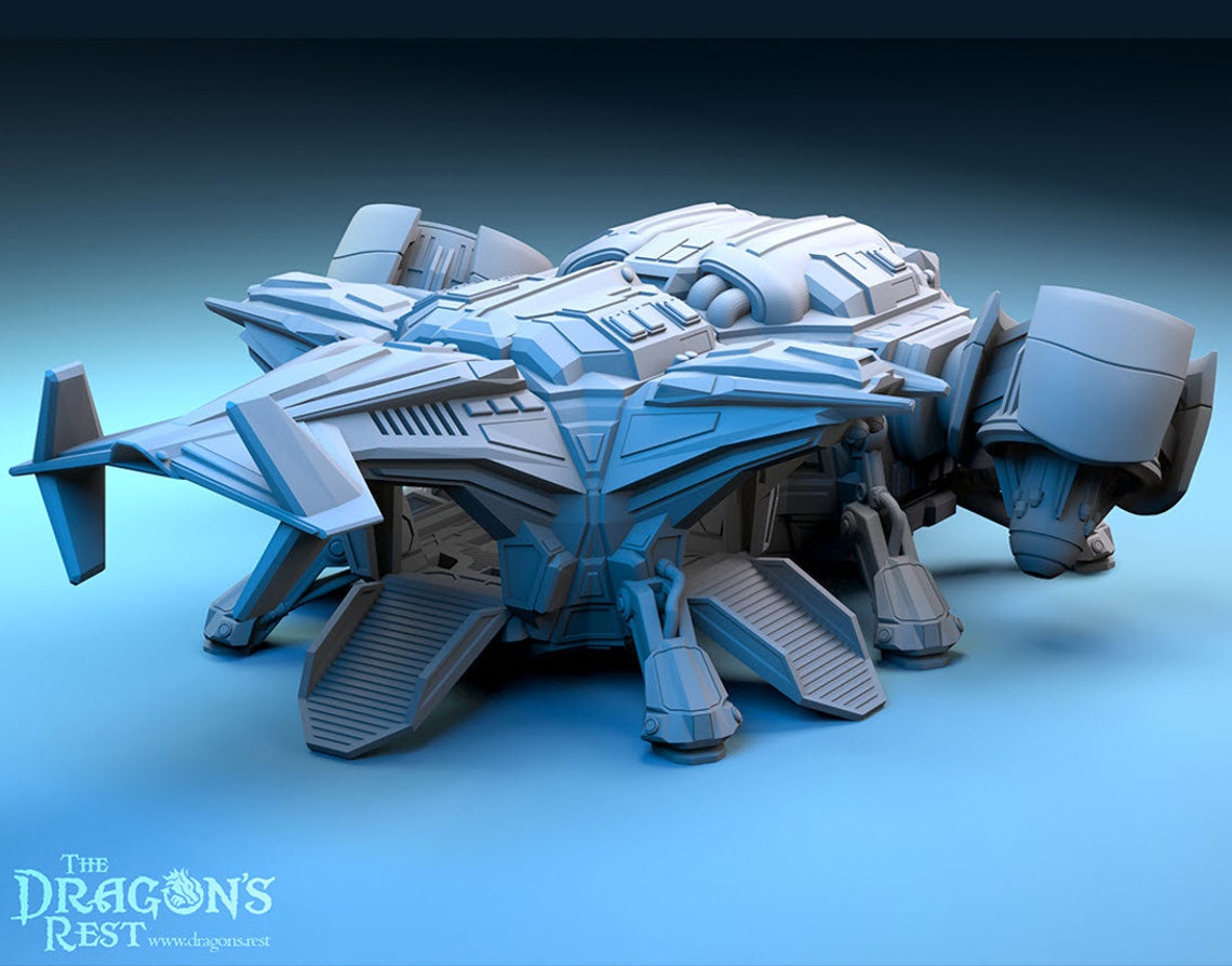 Science Fiction Miniatures Dragonfly Dropship Terrain by Dragon's Rest ...