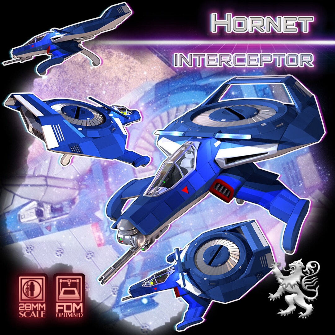 Wolfram HI-223 Hornet Interceptor Science Fiction Miniature Spaceship ...