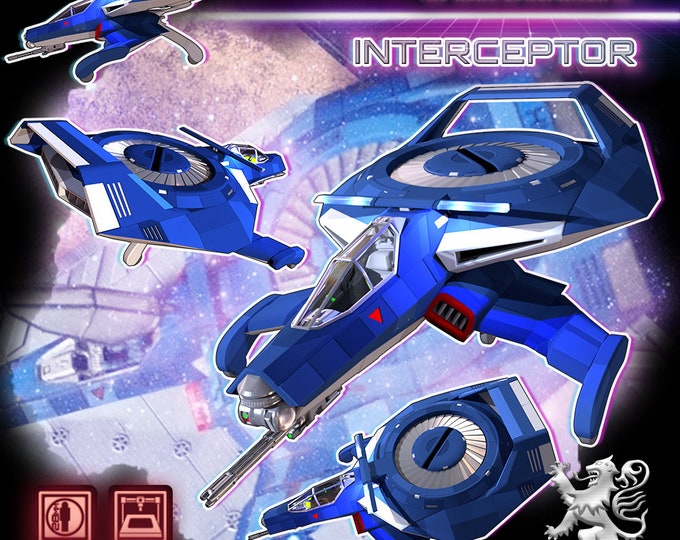 Wolfram HI-223 Hornet Interceptor Science Fiction Miniature Spaceship ...