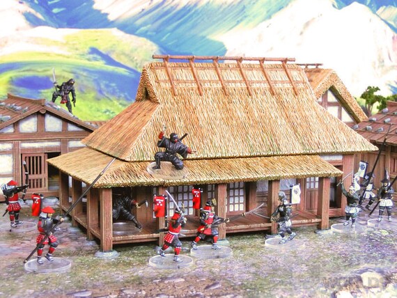 Samurai Farm House 1 Miniatures Terrain 3D Printed in 28mm - Etsy