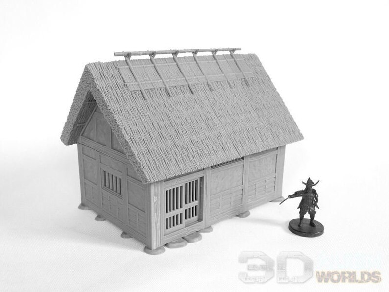 Samurai Farm House 3 Miniatures Terrain 3D Printed in 28mm - Etsy