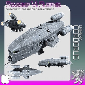 Science Fiction Miniatures Starship Chimera in 28mm by 2nd Dynasty - Etsy