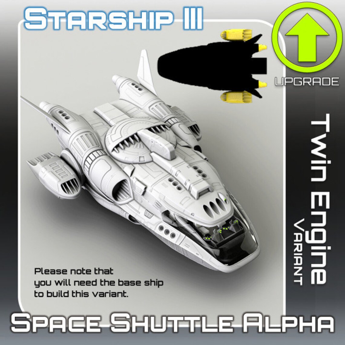 Science Fiction Miniatures Shuttle Alpha in 28mm by 2nd Dynasty - Etsy