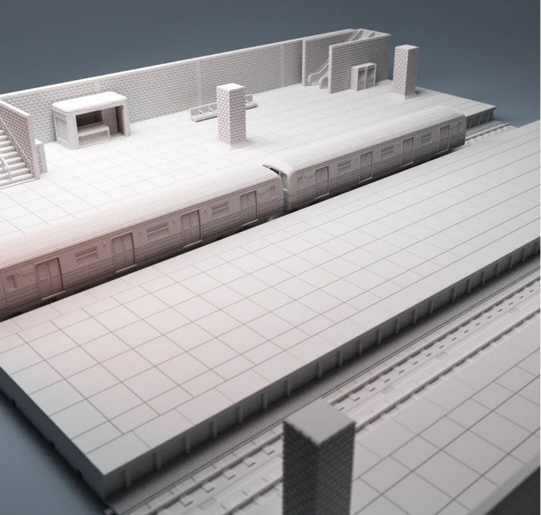Subway Metro Station Full 3' X3' Layout Miniatures Terrain 3D Printed ...