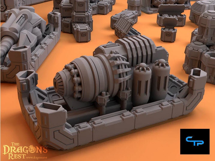 Science Fiction Miniatures Containers Set Terrain by - Etsy