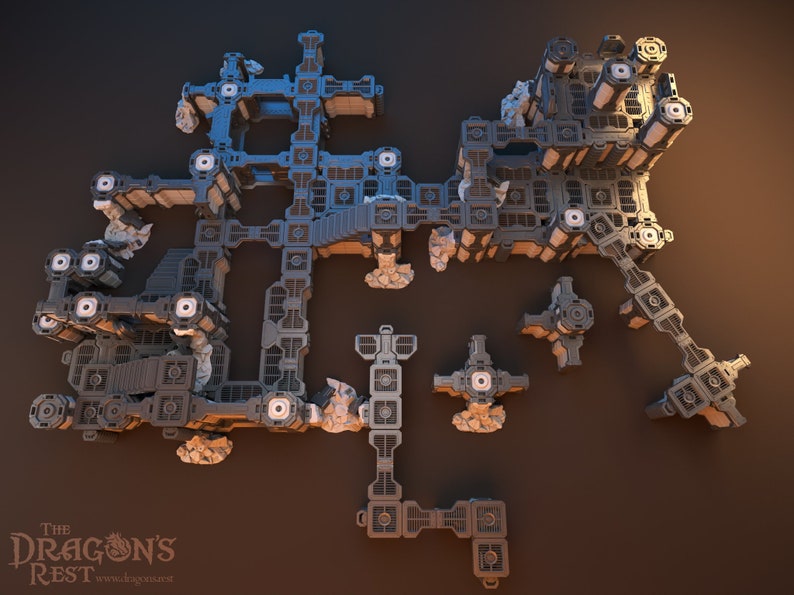 Science Fiction Miniatures Sector Fatalis Terrain by Dragon's Rest - Etsy