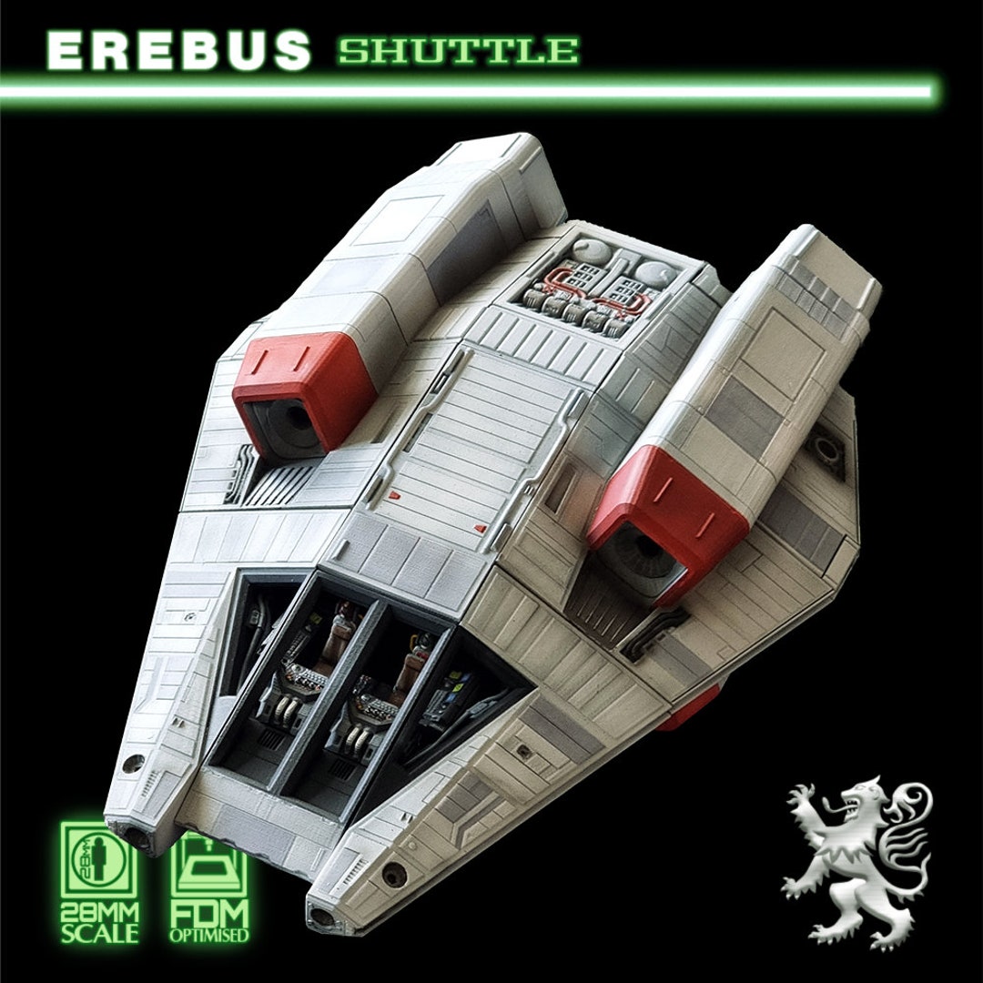 Erebus Shuttle Science Fiction Miniature in 28mm by 2nd Dynasty - Etsy