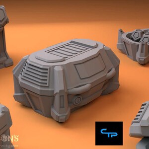 Science Fiction Miniatures Containers Set Terrain by Dragon's Rest - Etsy