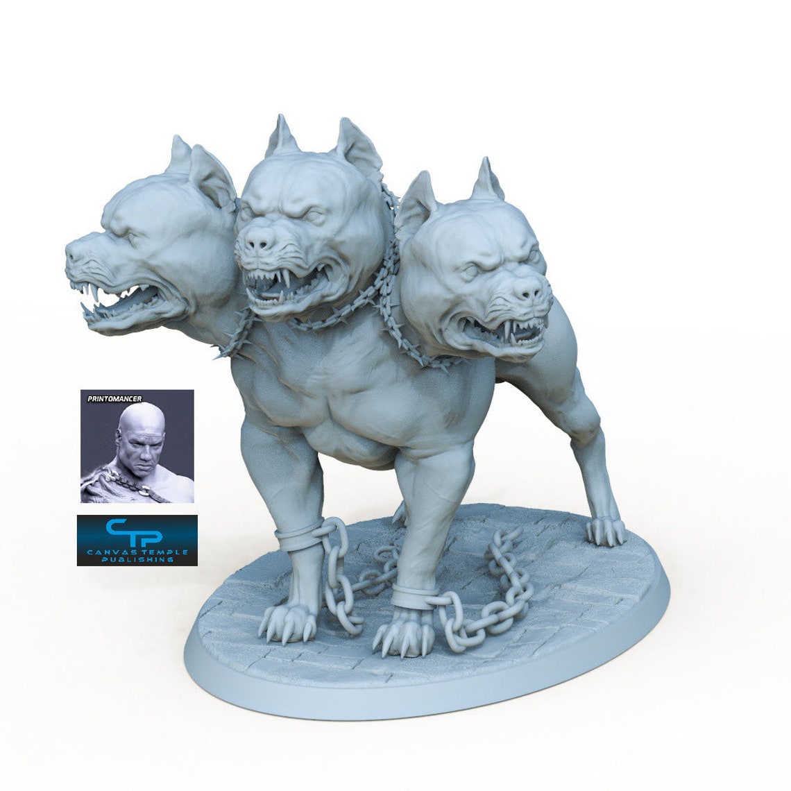 Cerberus Resin Printed Miniature or Bust in 32mm or 75mm by - Etsy