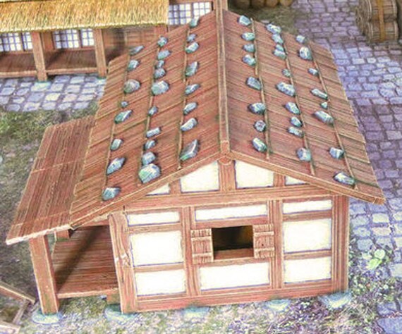 Samurai Farm House 2 Miniatures Terrain 3D Printed in 28mm - Etsy