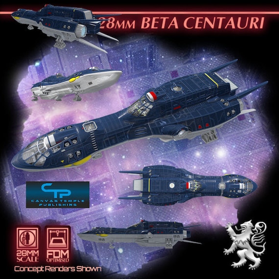 Science Fiction Miniatures Scout Ship Beta Centauri in 28mm by - Etsy