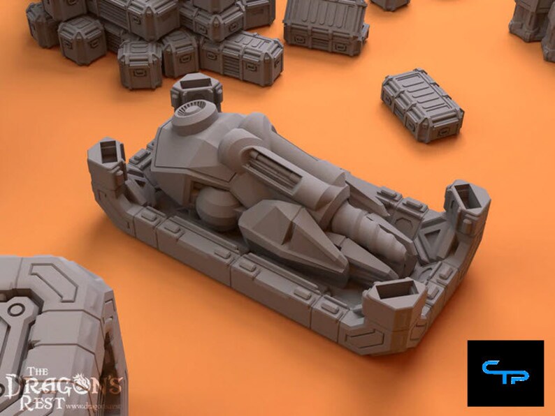 Science Fiction Miniatures Containers Set Terrain by - Etsy