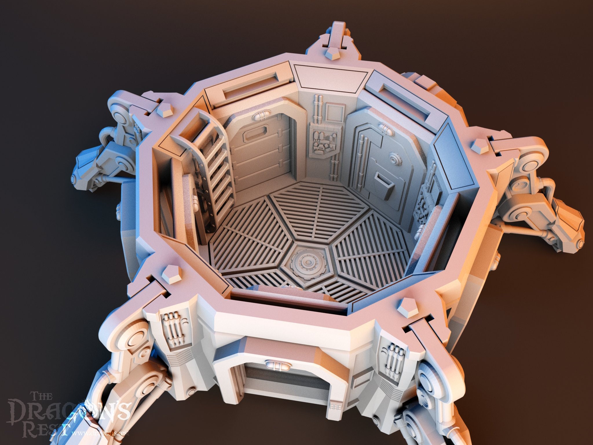 Science Fiction Miniatures Terrain Base Hub Outpost Bundle by Dragon's ...