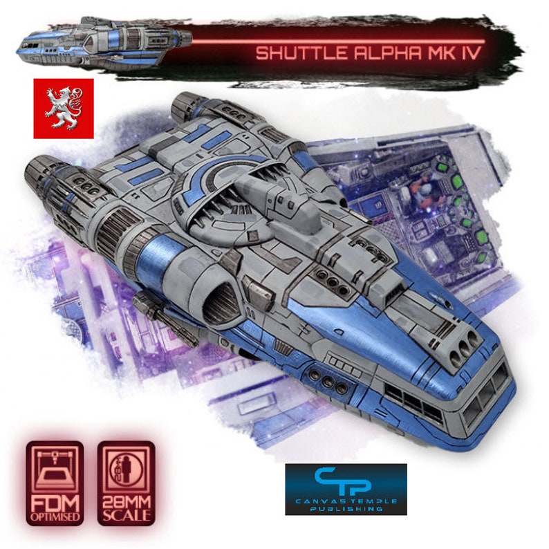 Science Fiction Miniatures Shuttle Alpha Mk IV in 28mm by 2nd Dynasty ...