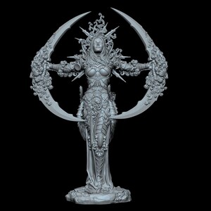 Goddess of the Moon Printed in High-resolution Resin 90mm Scifi Fantasy ...