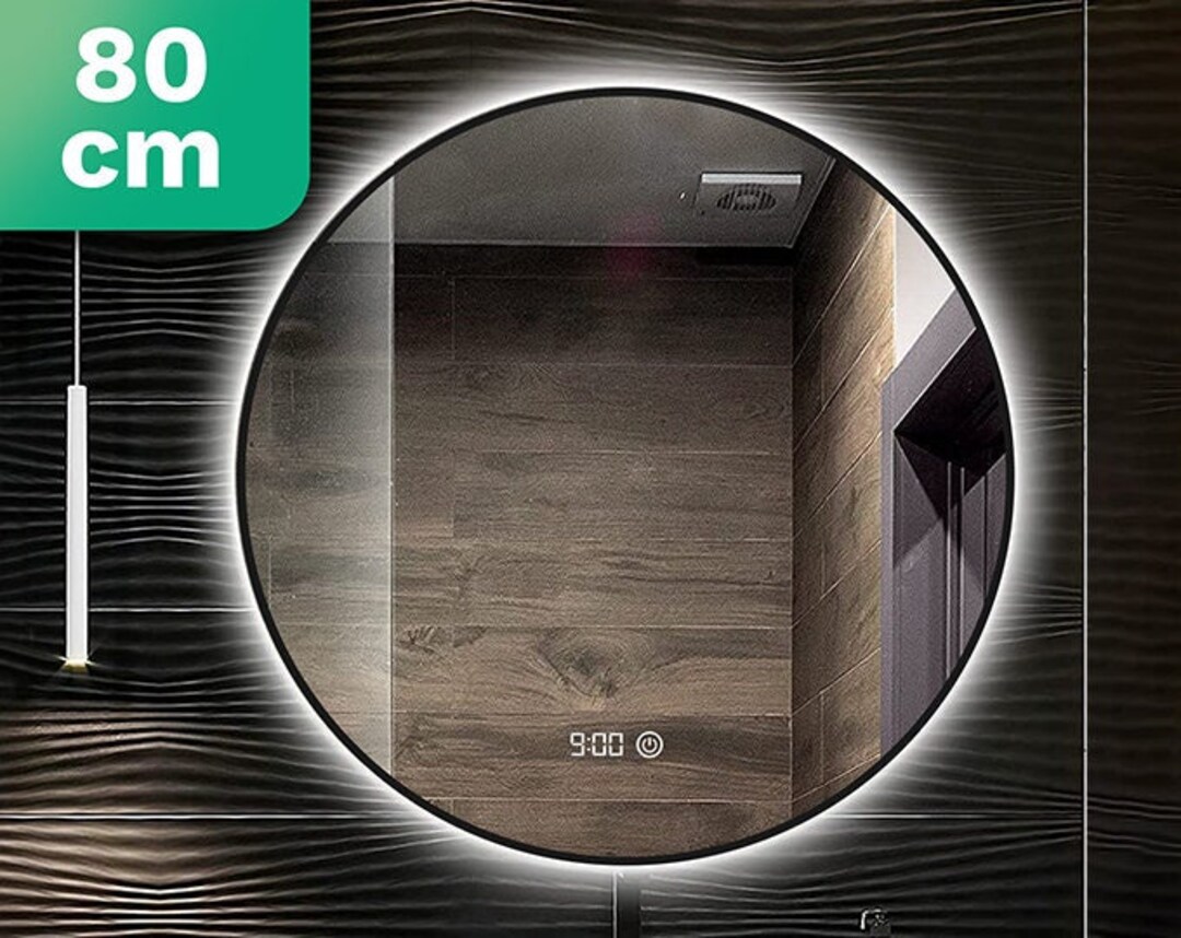 Mirlux Bathroom Mirror With LED Lighting & Heating - Wall Mirror Round ...