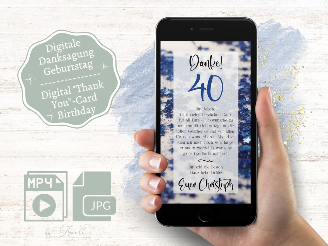 Digital Thank You Card Birthday | Personalized Whatsapp Acknowledgement ...