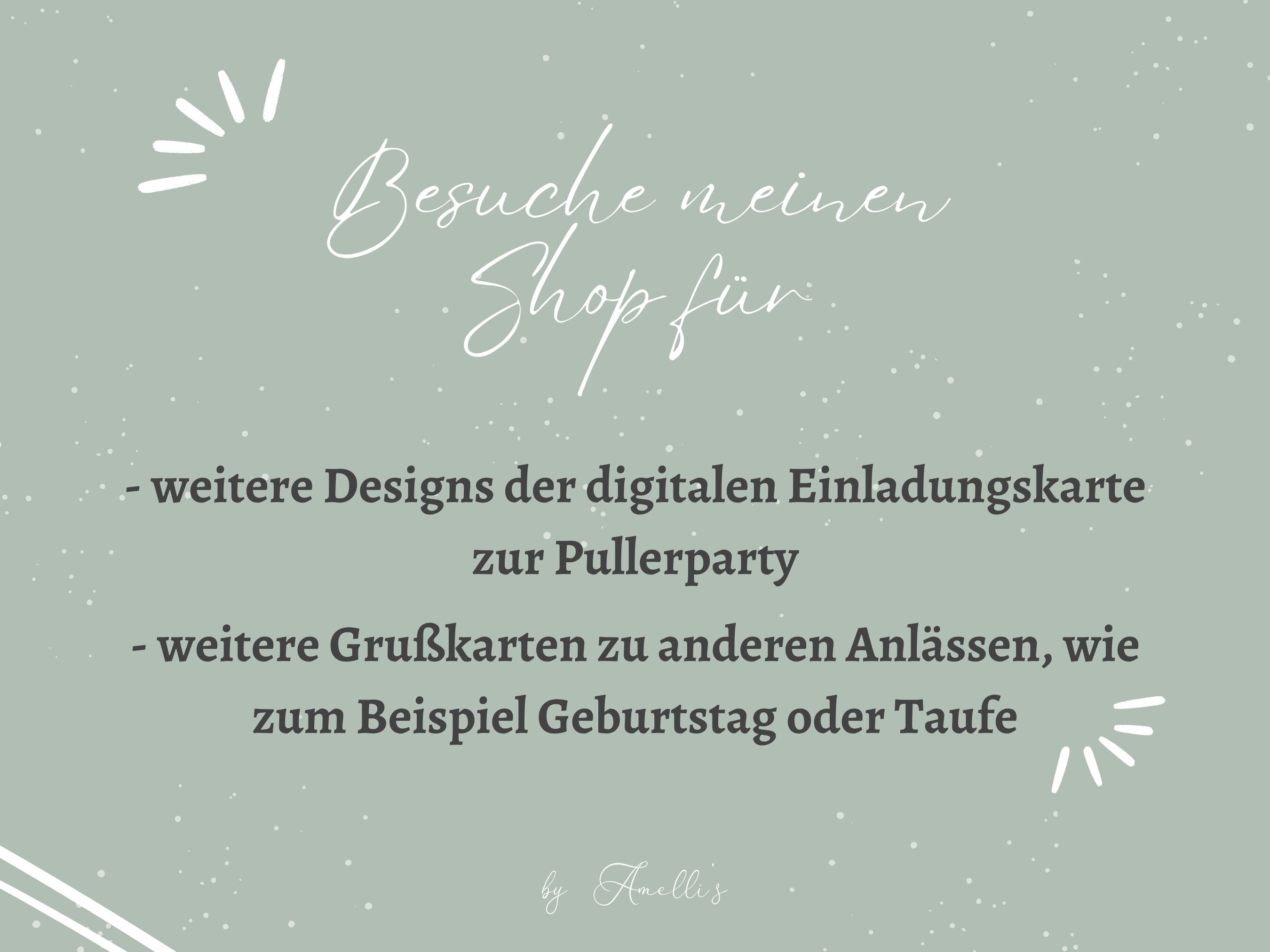 Invitation to the Puller Party / Baby Shower Personalized as a Digital ...