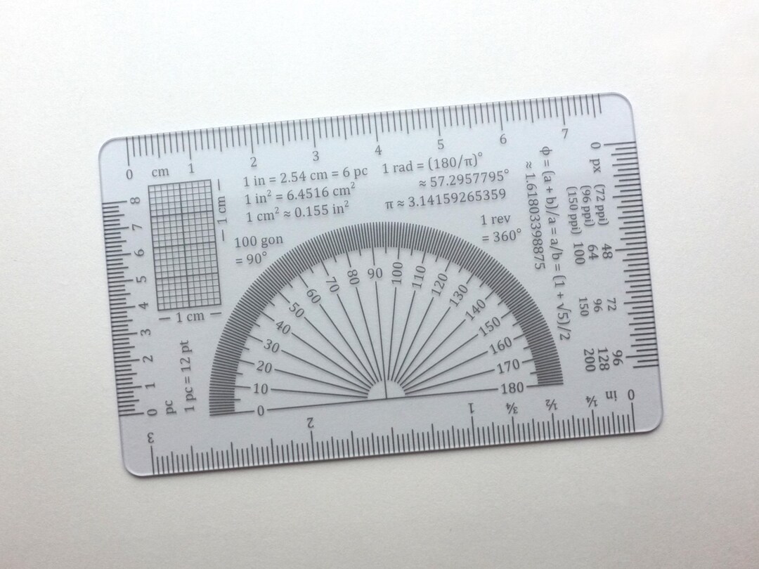The Minute Ruler | Credit Card-sized Measuring Ruler - Etsy