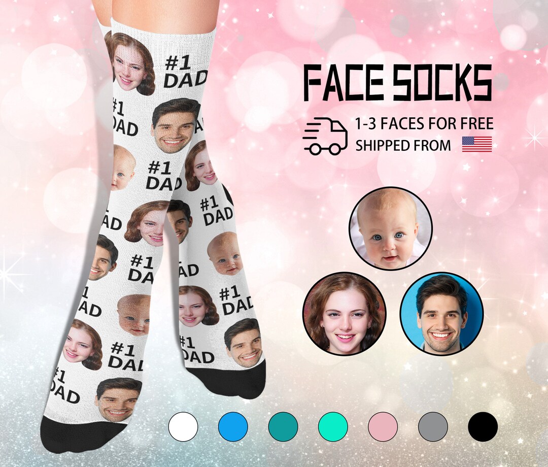 Custom Face Socks, Photo Personalized Socks, Faces on Socks, Picture ...