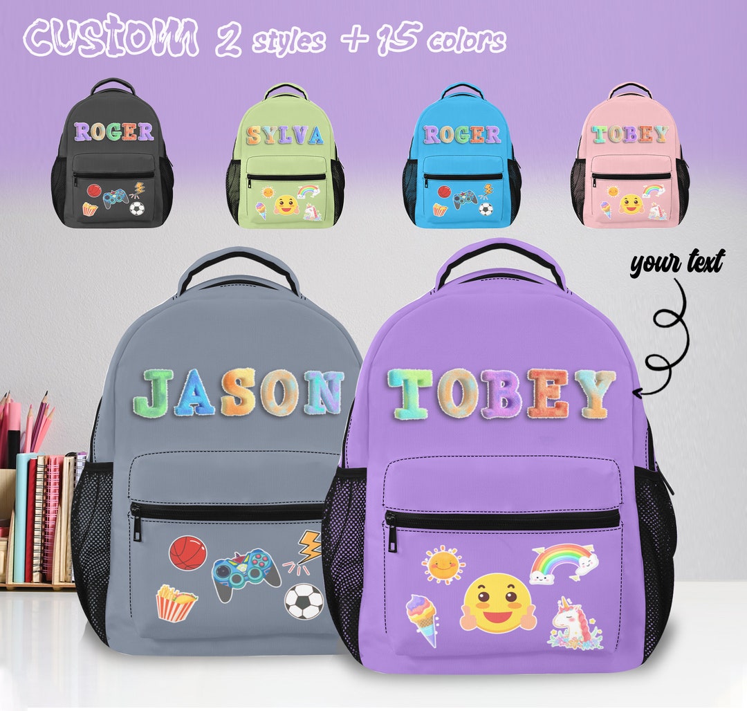 Custom Name Backpack, Customized Kids Backpacks, Letters Backpack ...