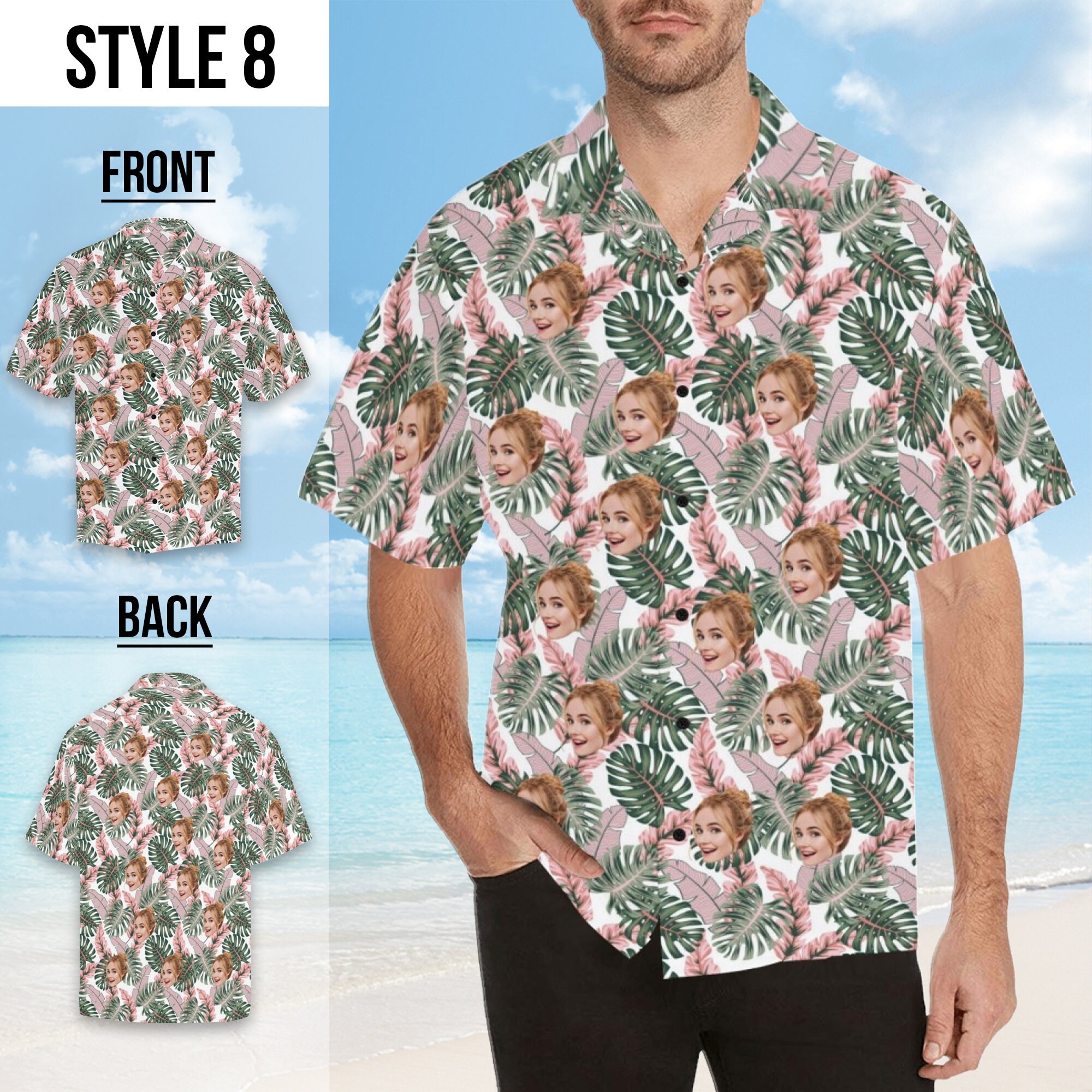 Personalize Men's Face Shirt Custom Photo Face Shirt All - Etsy