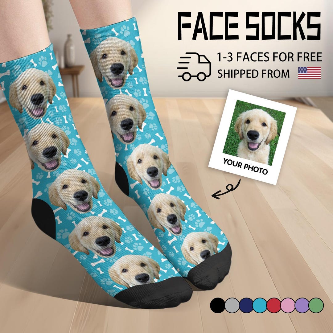Custom Pet Socks, Custom Dogs Socks, Put Your Cute Dog-cat Faces on ...