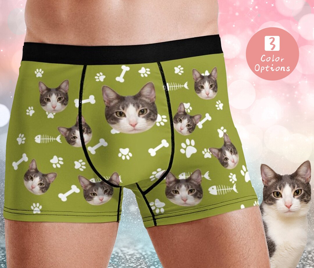 Custom Dog&cat Face Boxer,personalize Boxer With Pet,animal Face Boxer ...