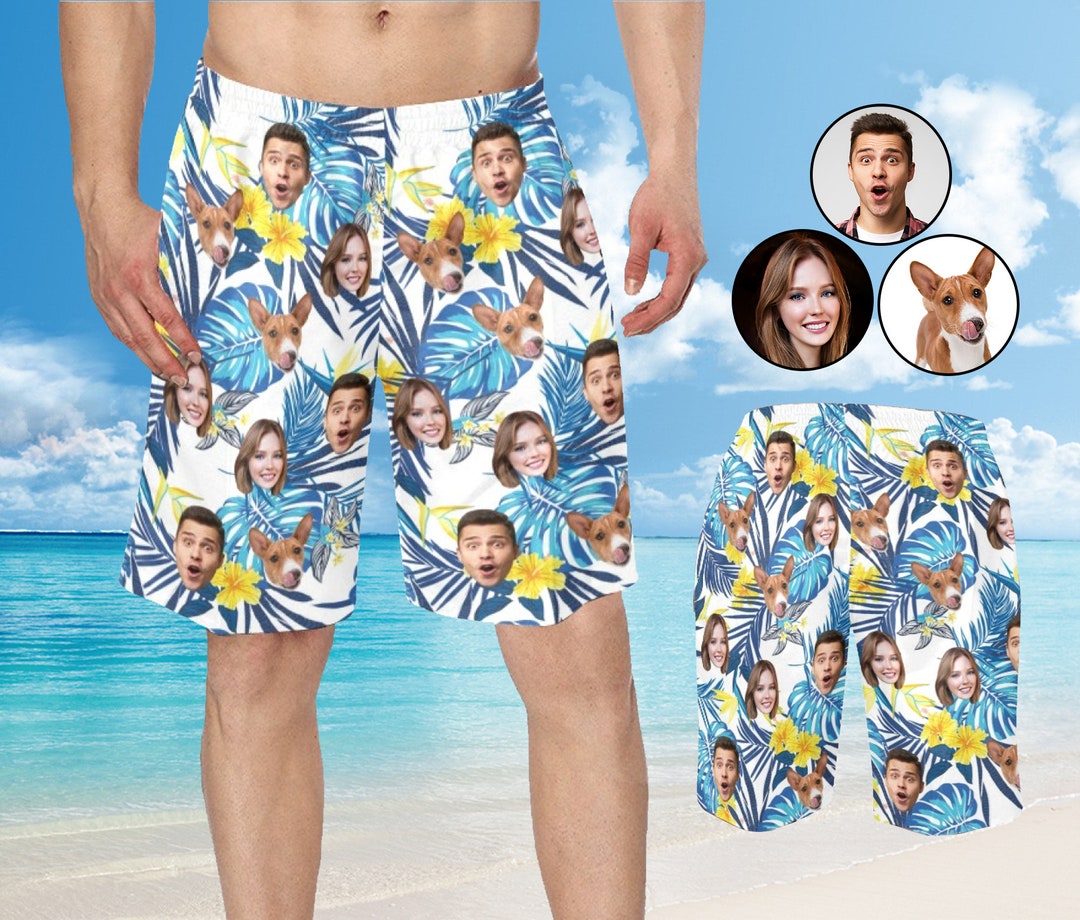 Benutzerdefinierte Strand Shorts mit Gesicht, personalisierte Bademode ...