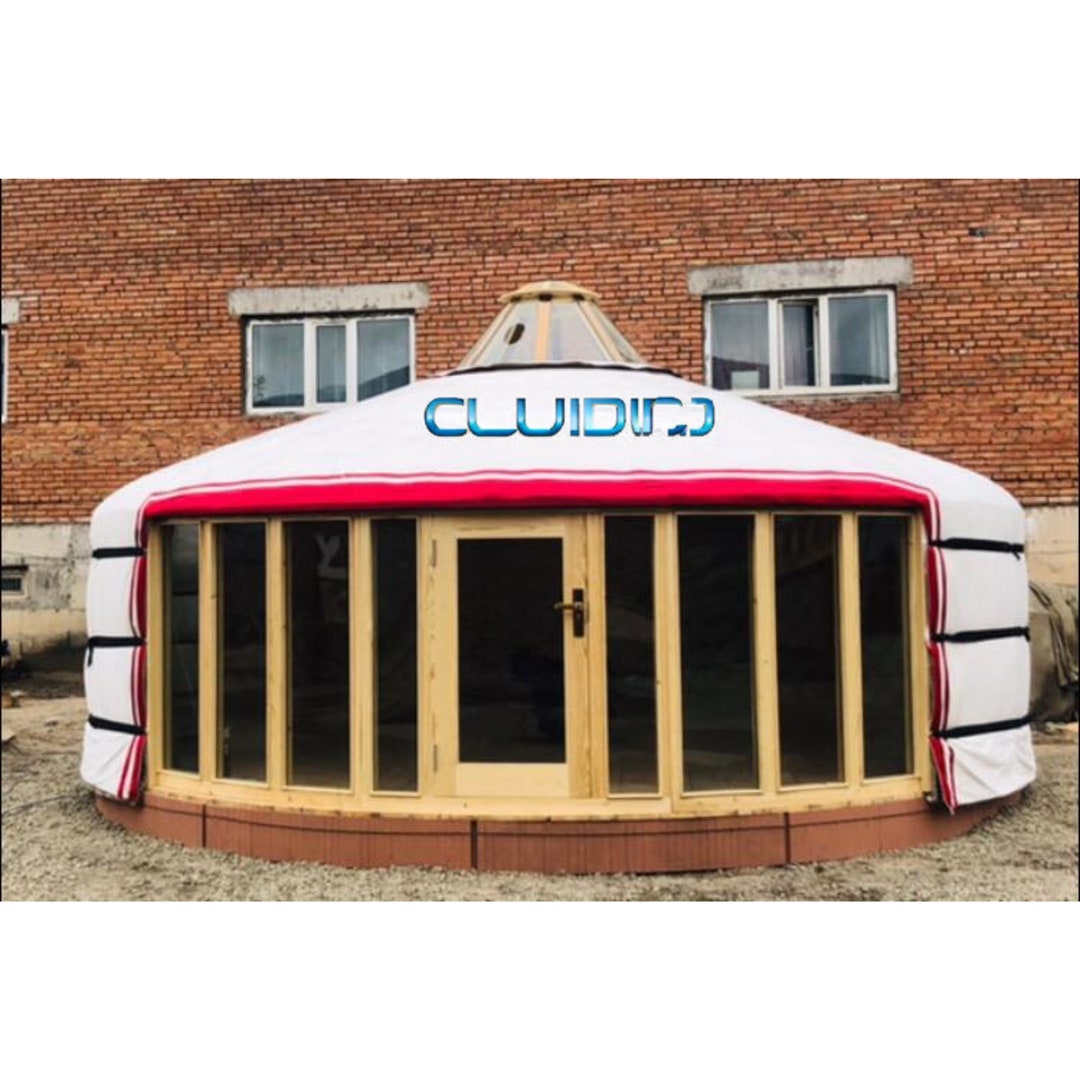 Authentische mongolische Jurten mit Gravuren, handgefertigte ...