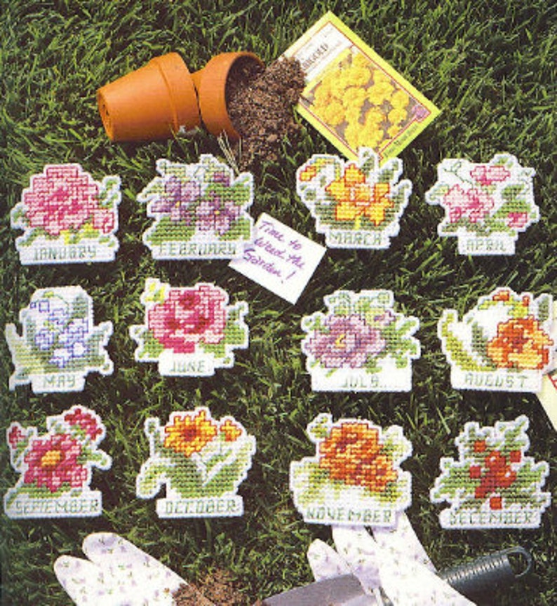 PDF Vintage Plastic Canvas Pattern | Plastic Canvas Pattern 300 MAGNETS ...