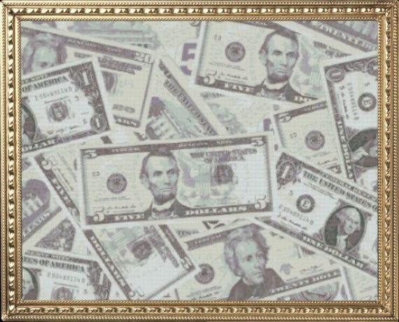PDF Counted Vintage Cross Stitch Pattern Scattered Banknotes - Etsy