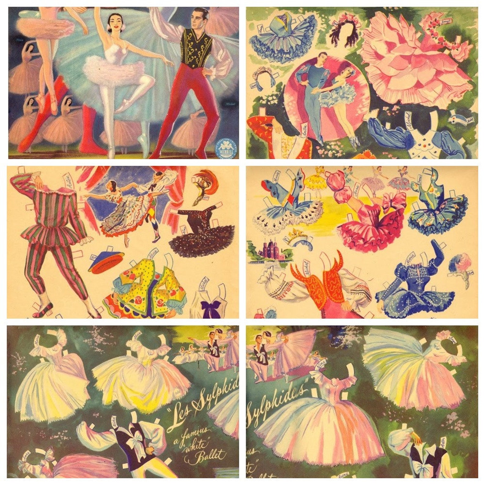 PDF Vintage Paper Dolls Paper Doll With Ballet Costumes - Etsy