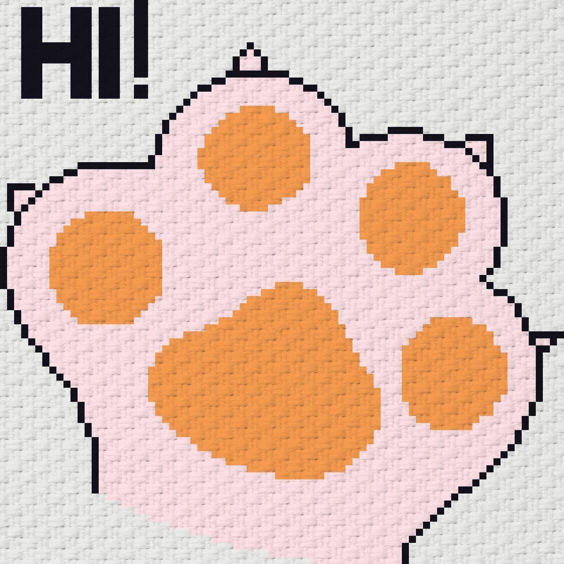 Crochet Pattern C2C Kitty Paw Hi Counted for Crocheting Afghan Plaid ...