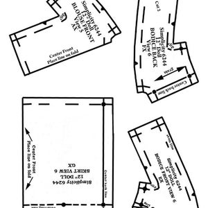 PDF Vintage Dolls 12" Sewing Pattern | Wardrobe Clothes for Dolls 12 ...