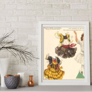PDF Vintage Paper Dolls | Paper Doll National Spanish Dance | Printable ...
