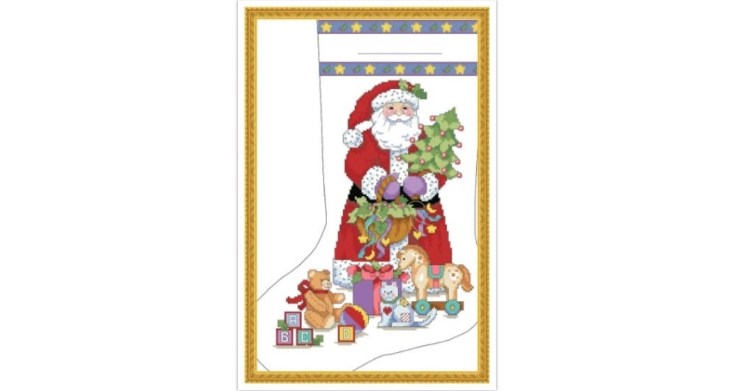 PDF Vintage Cross Stitch Pattern | Christmas Stocking | Scheme Cross ...