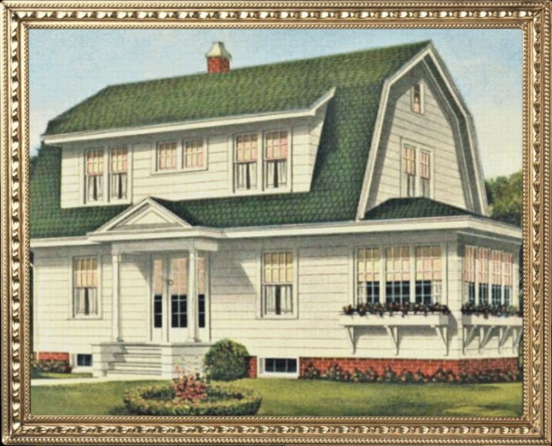 PDF Counted Vintage Cross Stitch Pattern | House | House Design of the ...
