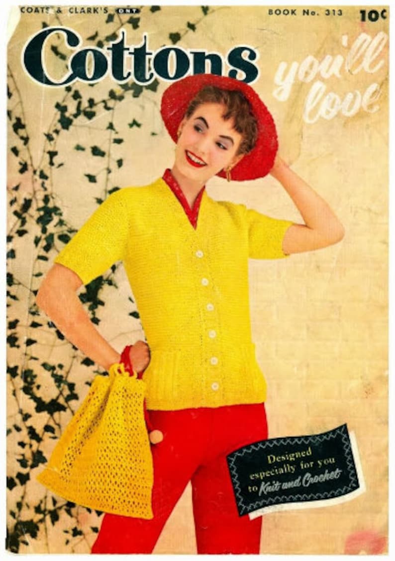 PDF Vintage Knitting and Crochet Pattern Vintage Knitting - Etsy