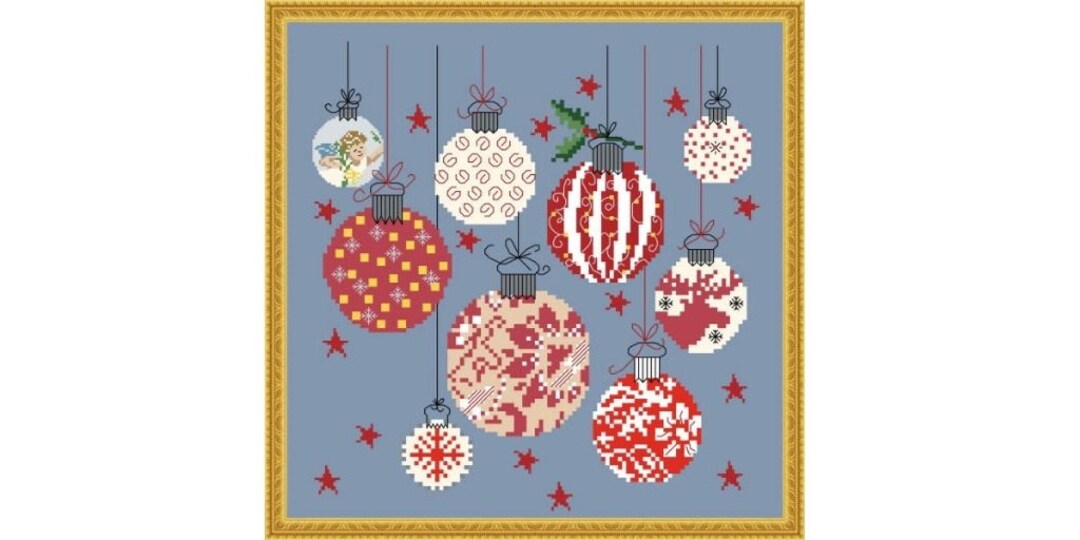 PDF Vintage Cross Stitch Pattern | Christmas Tree Toys | Scheme Cross ...