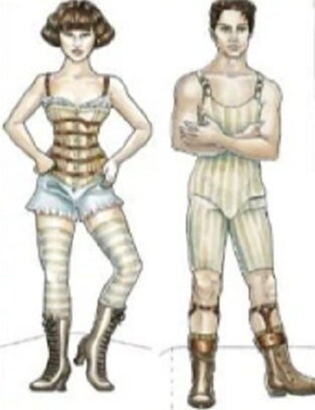 PDF Vintage Paper Dolls | Paper Doll Steampunk Style | Printable-print ...