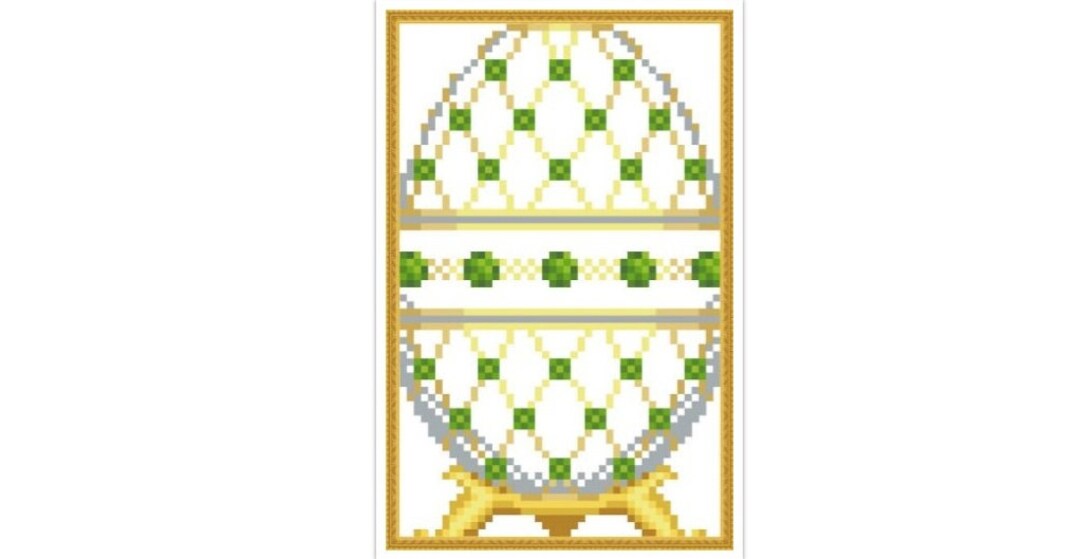 PDF Vintage Cross Stitch Pattern Easter Faberge Egg Scheme Cross Stitch ...