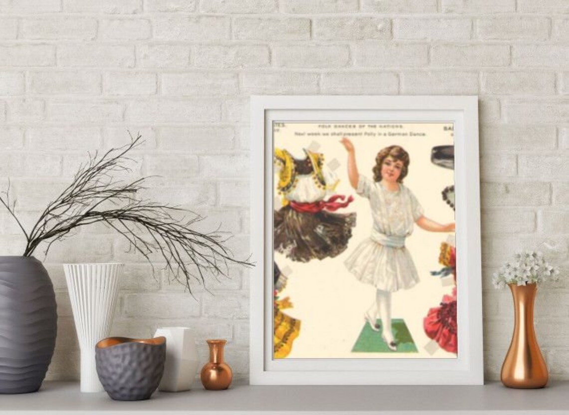 PDF Vintage Paper Dolls | Paper Doll National Spanish Dance | Printable ...