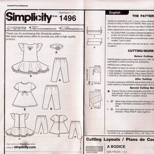 PDF Vintage Simplicity 1496 Dolls 18" Sewing Pattern | Wardrobe Clothes ...