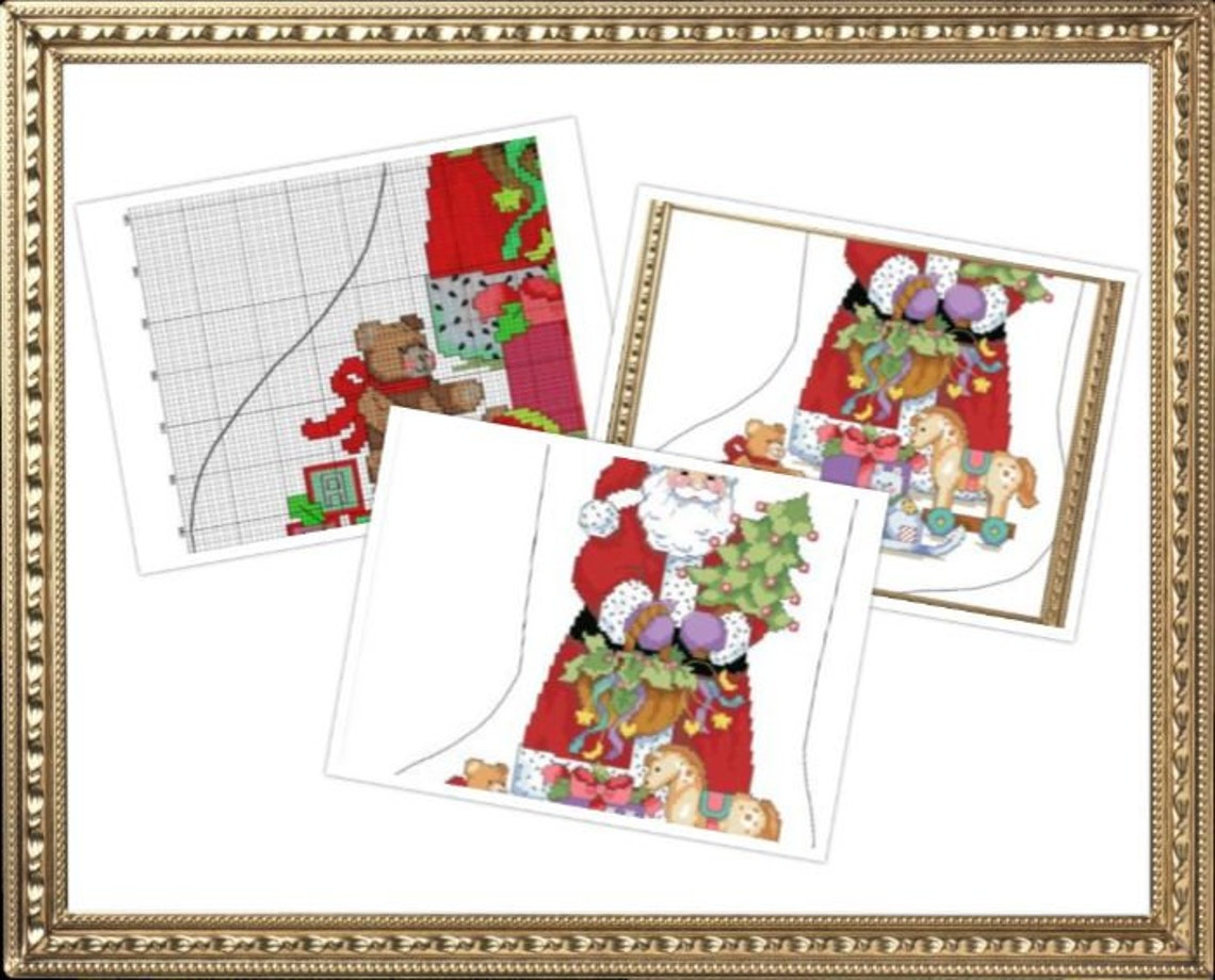 PDF Vintage Cross Stitch Pattern Christmas Stocking Scheme - Etsy
